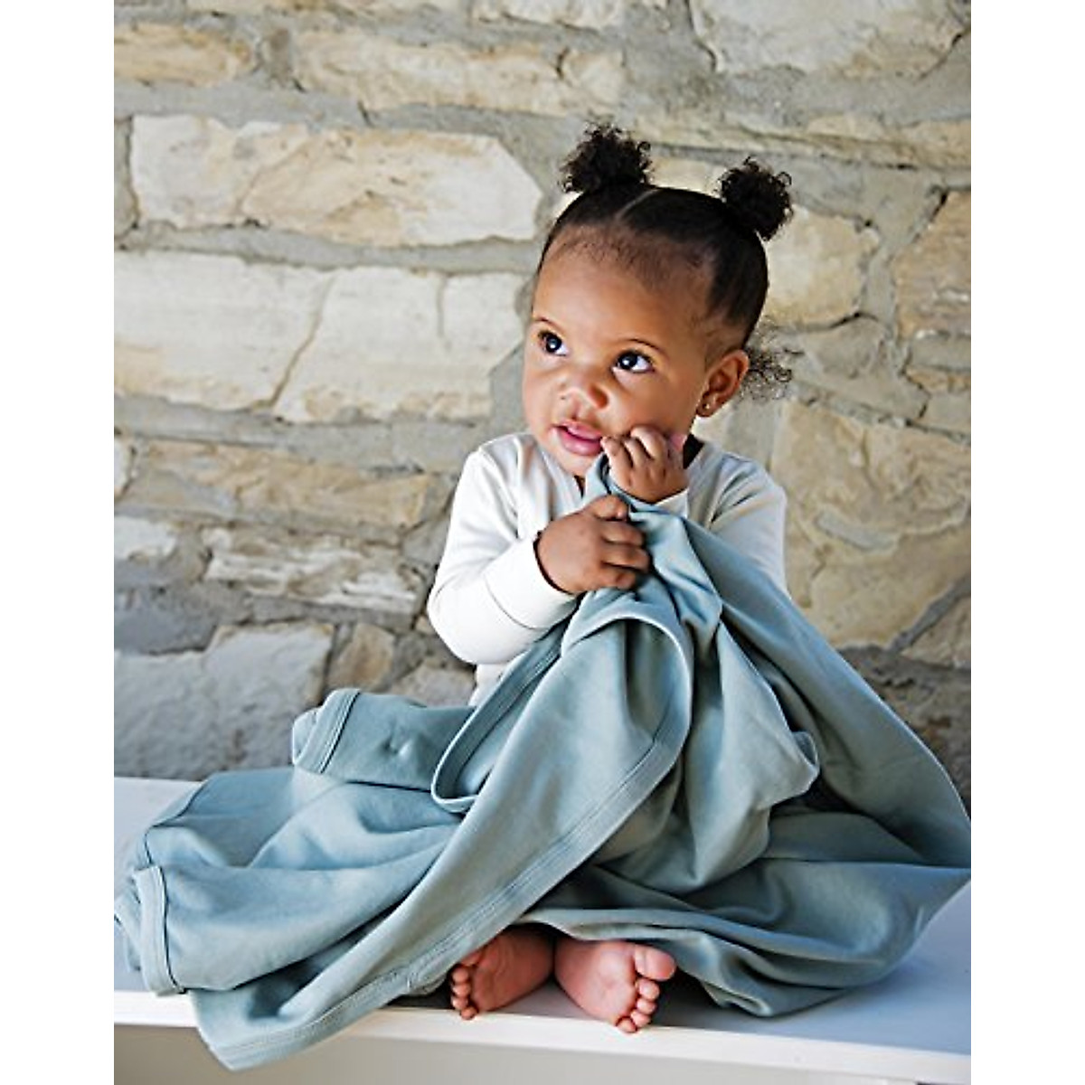 L'ovedbaby unisex baby Unisex-baby Newborn Organic nursery swaddling blankets, Seafoam, One Size US