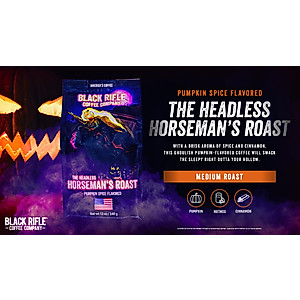 Black Rifle Coffee Company Headless Horseman, Pumpkin Spice Flavored Medium Roast Coffee Pods, 12 Single Serve Coffee Pods