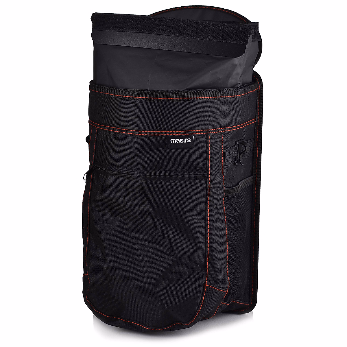 Masirs Vehicle Trash Can - Large Removable Leakproof Garbage Bag, Fasten The Car Waste Basket to Back or Front Seat Headrest. Great Garbage Can for Car, SUV, Truck, Van or Minivan.