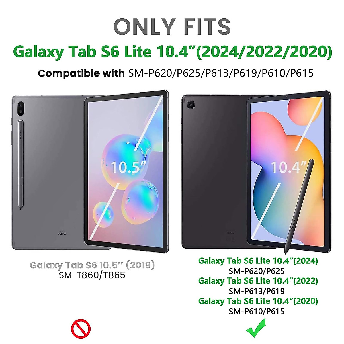 Gerutek [2-Pack Screen Protector for Samsung Galaxy tab S6 lite 10.4 Inch 2024/2022/2020(SM-P620/P625/P613/P619/P615/P610)[Ultra Clear] [Anti Scratch] for Galaxy Tab S6 Lite Tempered Glass Film