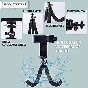 TANSUO Mobile Phone Chest Mount Strap Holder, Chest Mount Harness Strap Mount for Gopro and Action Camera Adjustable Straps + Portable Octopus Tripod