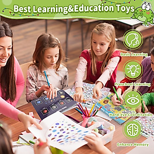 Adonafy Preschool Toddler Learning Toys for 3 4 5 6 Year Olds, Montessori Toys Busy Book with 18 Themes, Kids Learning Resources Education Toys, Sensory Toys for Autistic Children, Boys & Girls Gift