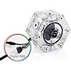 Bitspower G1/4" Hexagon Flow Indicator, Digital RGB
