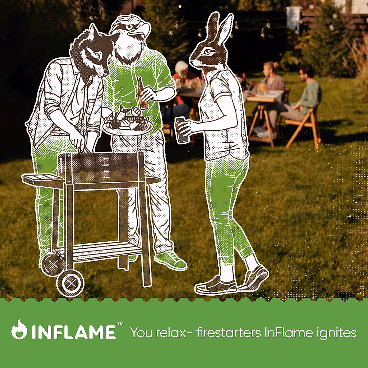 Inflame Fire Starters 70 pcs Fire Starters for Campfires, Grill, BBQ, Fireplace, Woodstove - Charcoal Starter - Waterproof, Weather-Resistant - Natural Wood Fireplace Starters