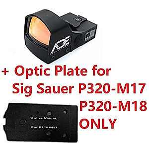 Ade Advanced Optics Crusader RD3-009 Red Dot Reflex Sight + Optic Mounting Plate for Sig Sauer P320 M17 / M18 Pistol