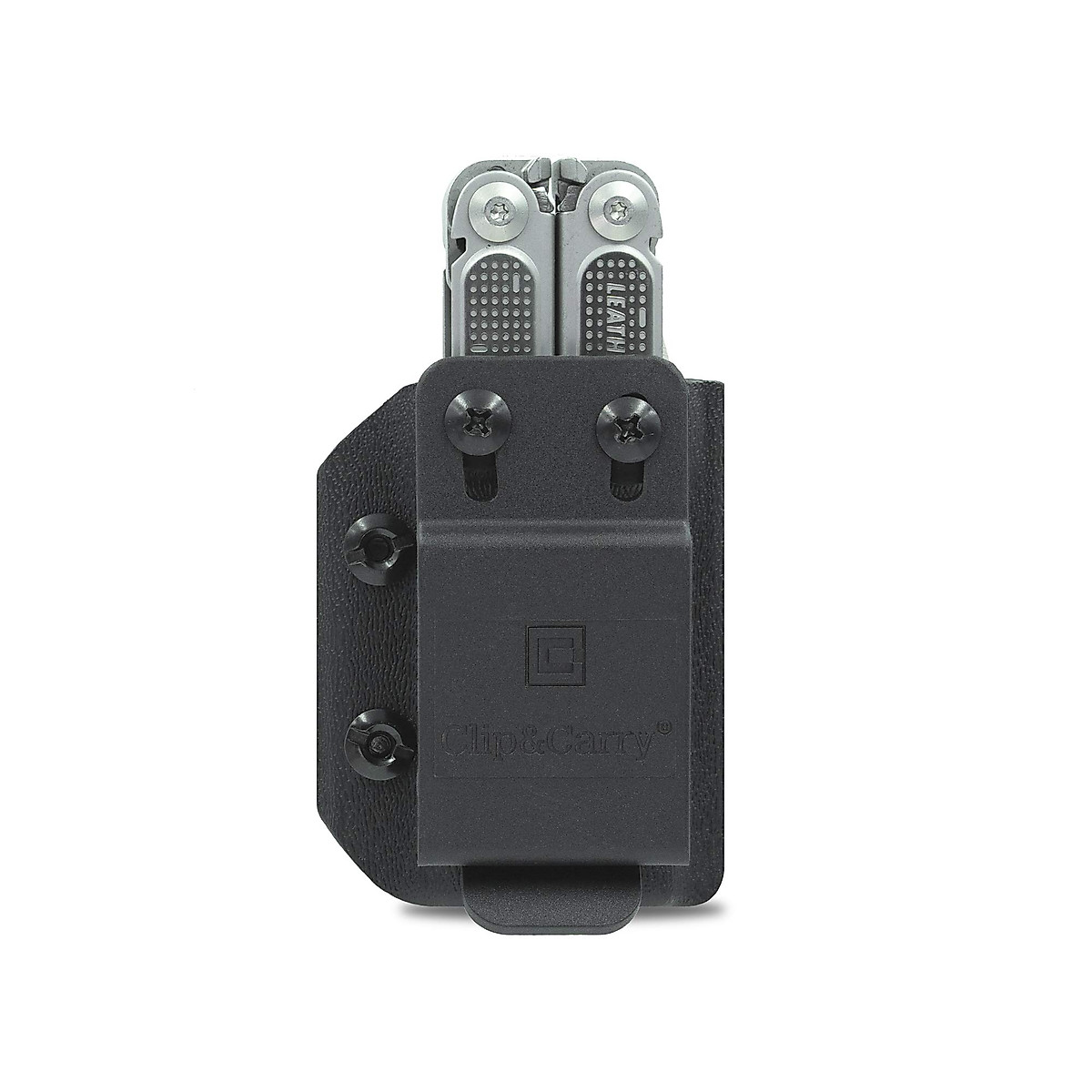 Clip & Carry Kydex Multitool Sheath for LEATHERMAN Free P4 - Made in USA (Multi-Tool not Included) EDC Multi Tool Holder Holster Cover (Black)