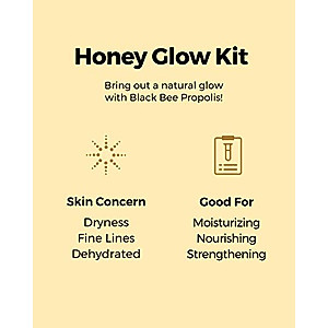 COSRX Honey Glow Kit | Propolis Synergy Toner, Ampoule, Cream | Moisturizing, Hydrating, Nourishing
