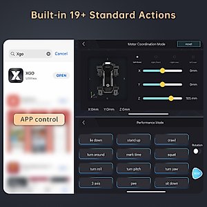 ELECFREAKS microbit Robotic Dog Xgo V2 Kit, 15 Movable Joint DIY Programmable Full Metal Bionic Robot Kit, STEM Educational Project for Open Source Hardware(without Micro:bit)