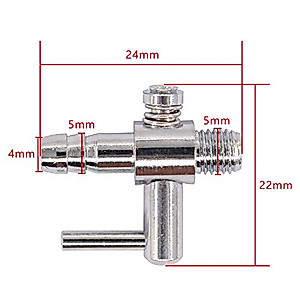 XtremeAmazing Aquarium 1-Way Valves Manifolds Threaded Air Distributor Lever Control Air Flow Splitter for Air Pump Pack of 20