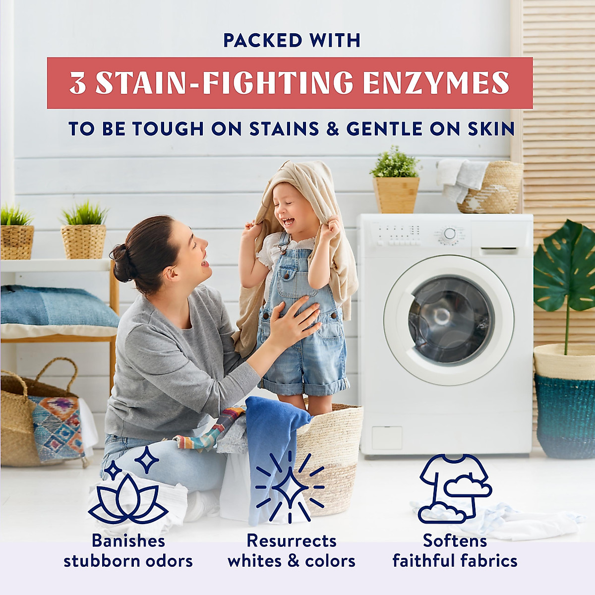 Ultra Concentrated Liquid Laundry Detergent Soap, 192 loads (96 oz), Long Lasting Scent, 90% Less Plastic, No Harsh Chemicals, Juniper Sandalwood, Defeats Stains & Odors, HE/Standard Compatible