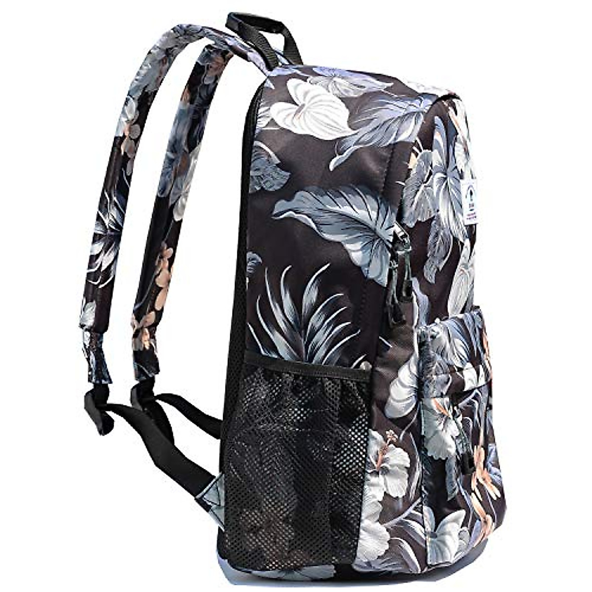 Forever cultivate Original Floral Leaf Travel Backpack,Waterproof Gym Backpack Suitable for Travel,Gym,Shopping,Yoga,Hiking,Beach (I)