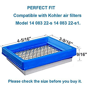 HEYZLASS 2 Pack XT650 Air Filter with Metal Protection, Compatible with Kohler XT675 Engine 14-083-22-S 14-083-22-S1 Lawnboy Toro Lawn Mower Air Filter