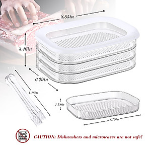 Dualshine Deli Meat Container for Fridge Lunch Meat Container for Refrigerator with Clip Deli Containers with Lids Bacon and Cheese Container for Fridge