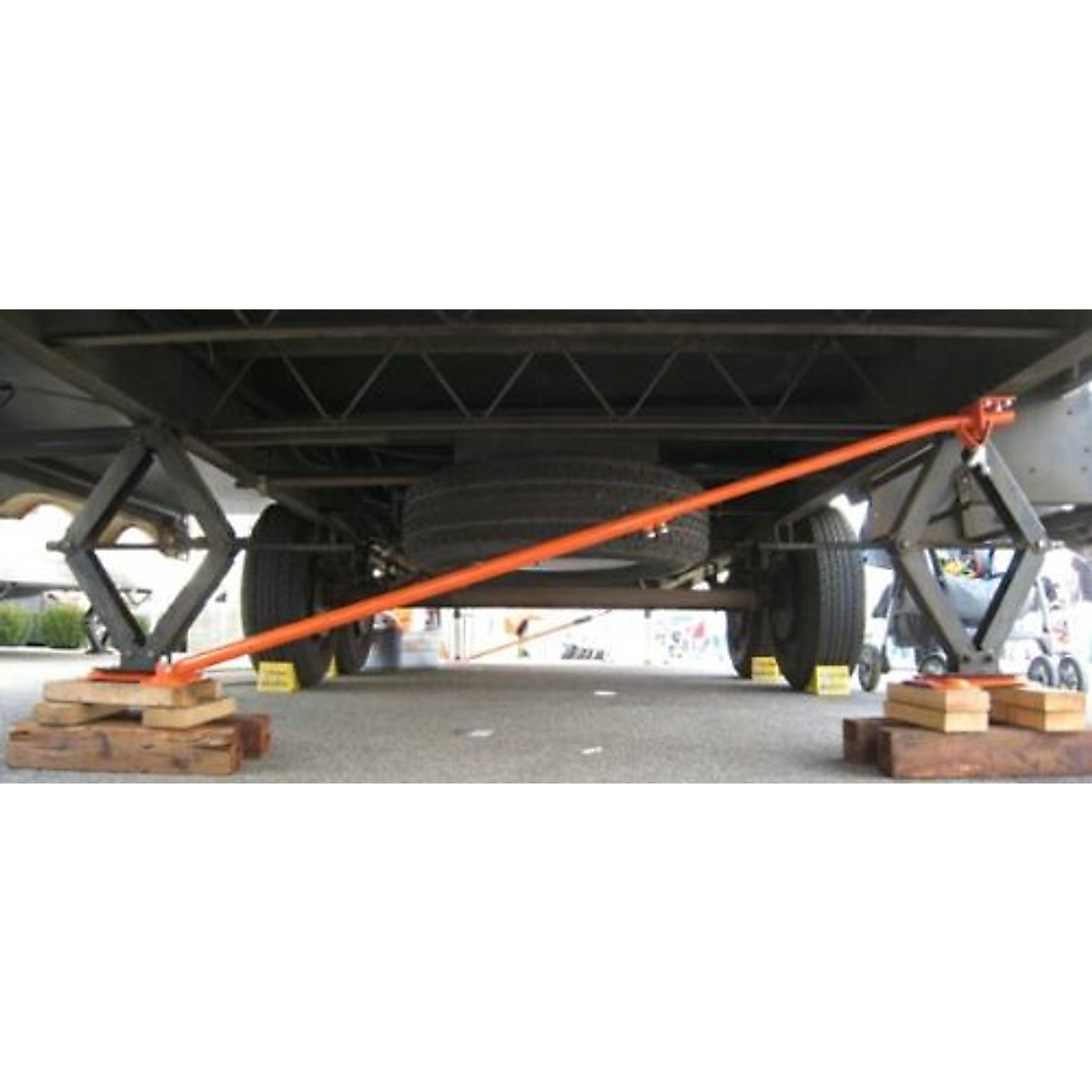 SteadyFast Stabilizer for 5th Wheels, Travel, and Camper Trailers Without Auto Leveling - 2 Foot Plates- Item A