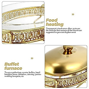 DOITOOL Buffet Food Tray Stainless Steel Chafing Buffet Dish Oval Chafer Full Size Food Warmer Heating Pan Large Capacity Serving Tray with Lid for Home Restaurant Canteen Warm Buffet Server