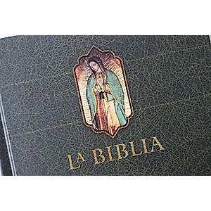 La Biblia Católica: Tamaño grande, Edición letra grande. Tapa dura, verde, con Virgen