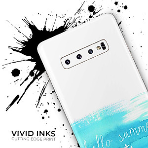 DesignSkinz Hello Summer Blue Watercolor Anchor V2 Protective Vinyl Decal Wrap Skin Cover Compatible with The Samsung Galaxy S20 (Screen Trim & Back Glass Skin)