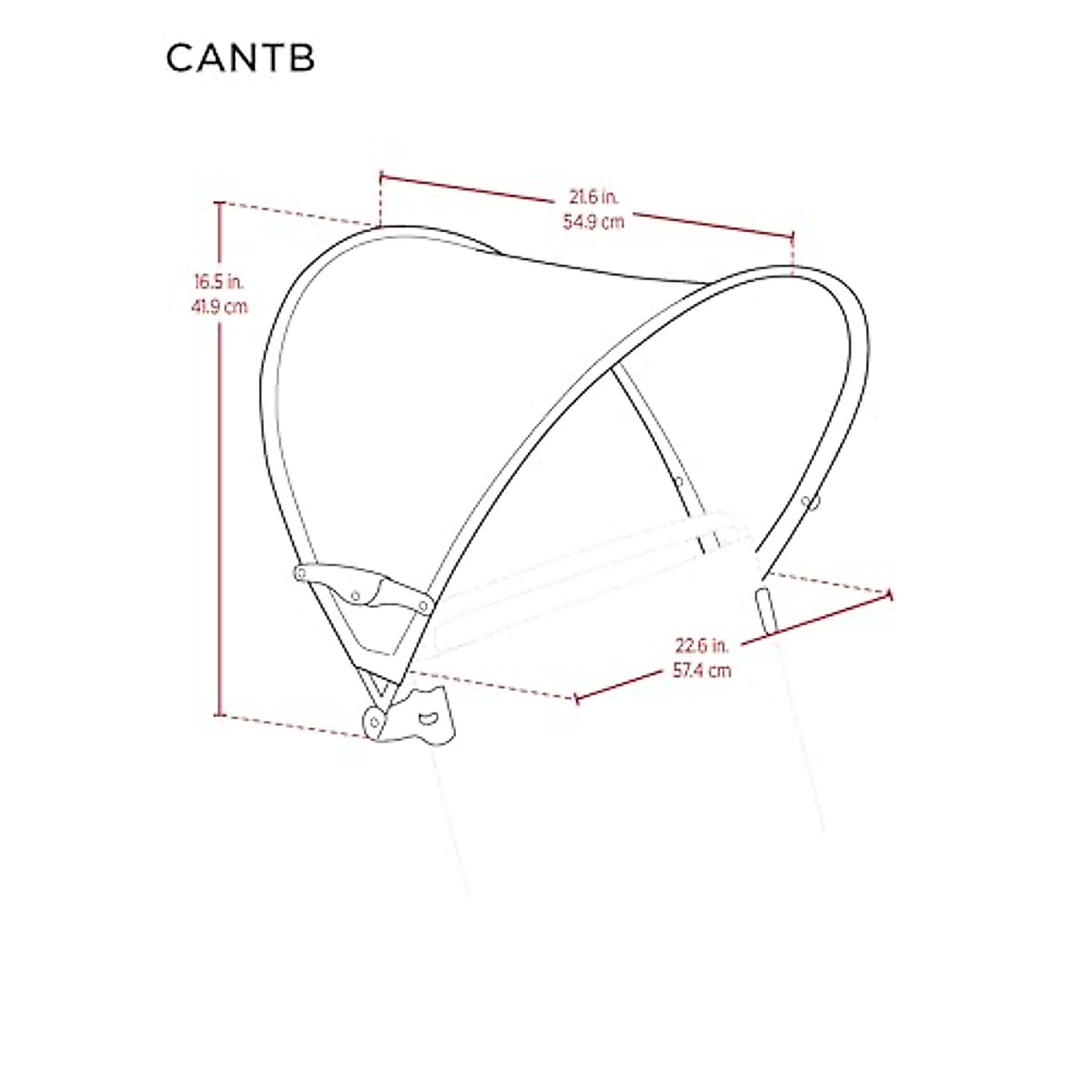 Rio Beach MyCanopy Personal Chair Sun Shade with Total Sun Block, Grey