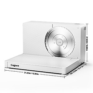 Foldable Meat Slicer, Electric Food Slicer with RSG 6.7" Stainless Steel Blade, Child Lock Protection, 0-20mm Adjustable Thickness, Food Slicer Machine for Meat Cheese Bread Fruits and Vegetables