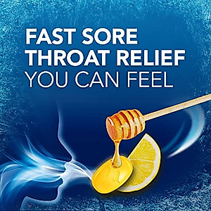 Vicks VapoCOOL Severe, Medicated Drops, Menthol Soothes Sore Throat Pain Caused by Cough, Honey Lemon Chill Flavor, 225 Drops (5 Packs of 45)