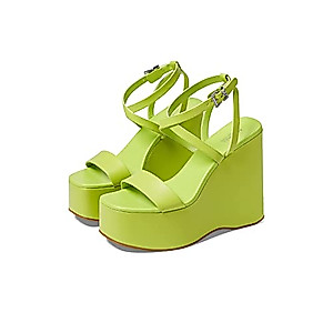 Michael Kors Paola Wedge Bright Limeade 8.5 M
