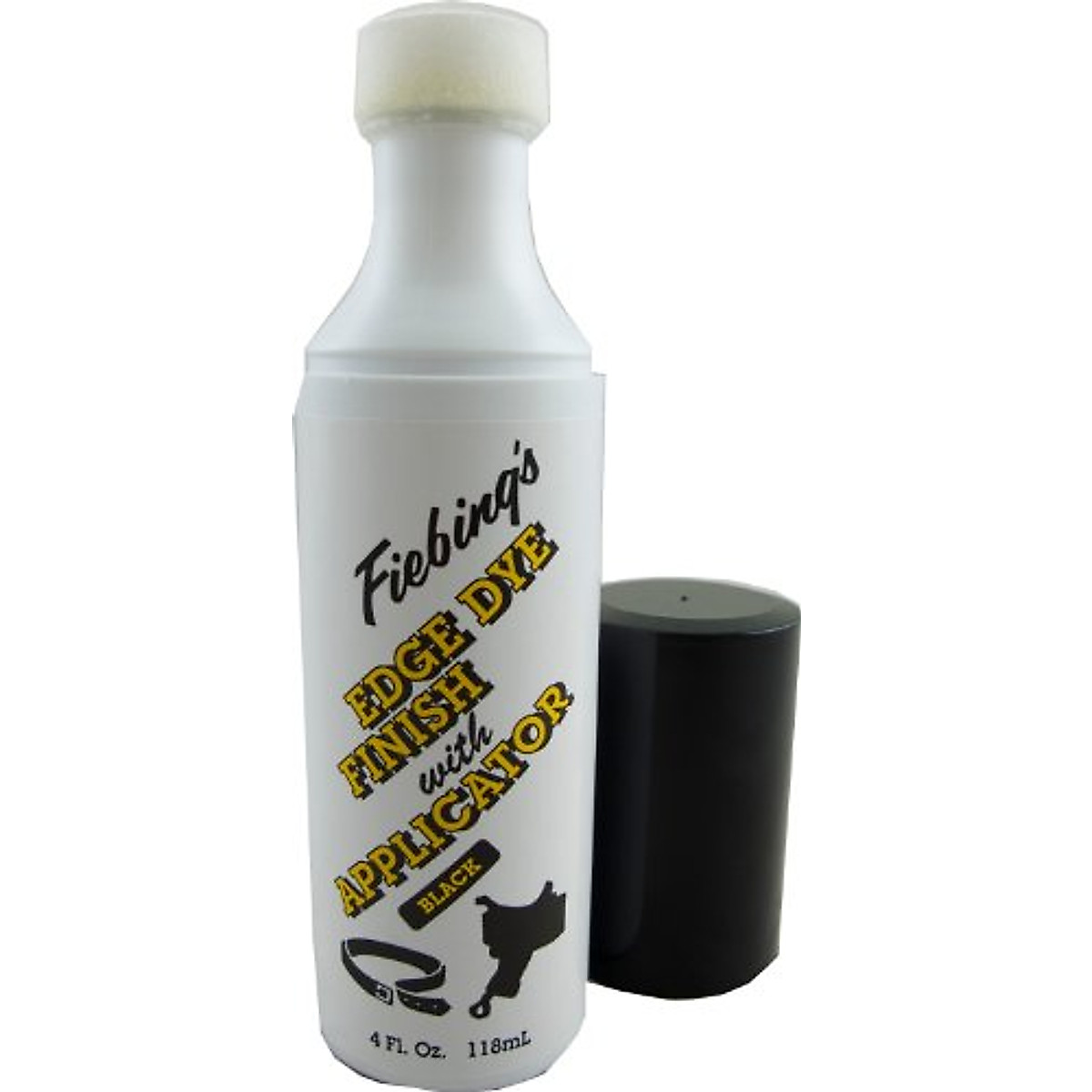 Fiebings Edge Dye Finish with Applicator, Black 4oz
