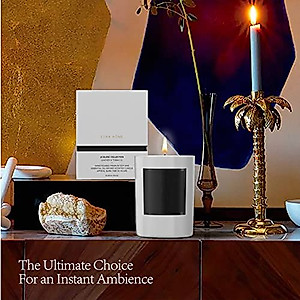 ESNA HOME Leblanc Leather & Tobac Premium Aromatherapy Scented Candles | Mom Will Love | All Natural Essential Oils Soy Candles | 8.8oz 50 Hours Long Burning | Premium Votive Candle Mother’s Day