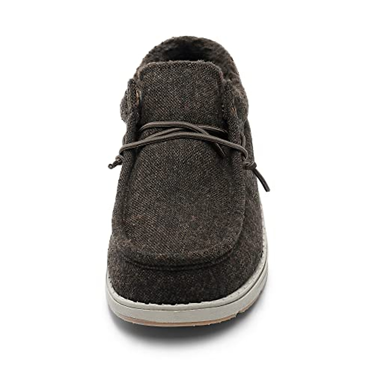 Bruno Marc Men's Slip-on Warm Loafers Faux Fur Lined Arch Support Lightweight Winter Shoes, Dark/Brown, SBLS2229M, Size 13