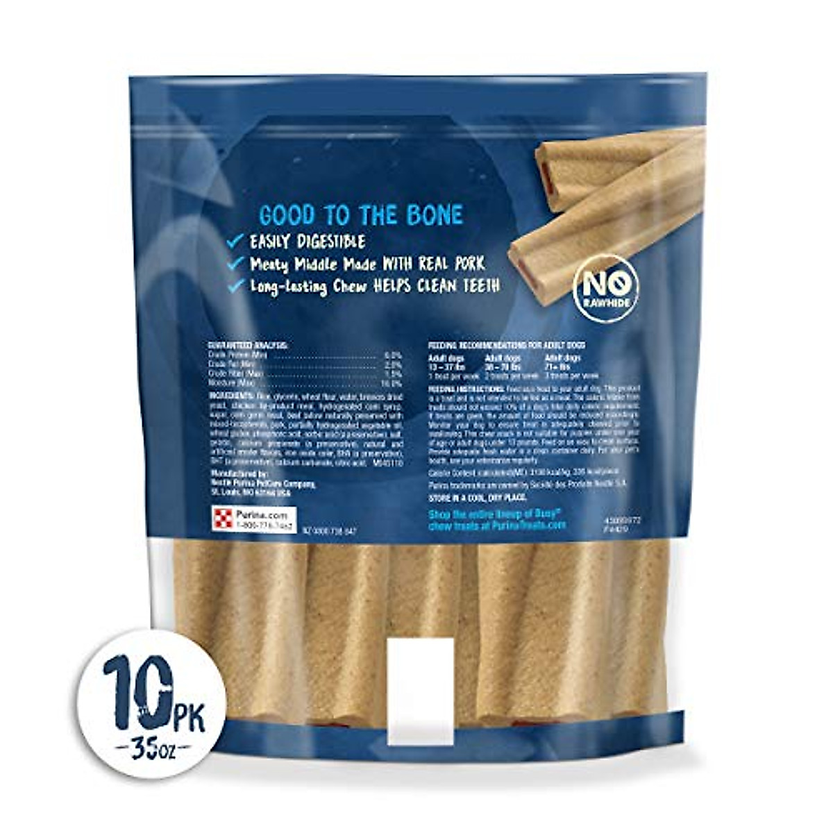 Purina Busy Made in USA Facilities Small/Medium Dog Bones, Original - 10 ct. Pouch