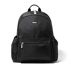 Baggallini Womens Essential Laptop Backpack, Black