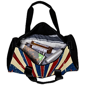 Gym Bag Small Duffel Bag Sports Tote Bag for Yoga,flag pattern,Outdoor Fitness Bag Carry on Bag