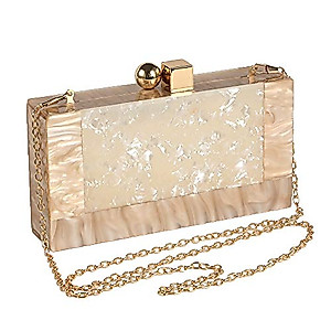 Menurra Women Acrylic Evening Clutch bag Glitter Marble Purse Handbag for Wedding Cocktail Party Prom