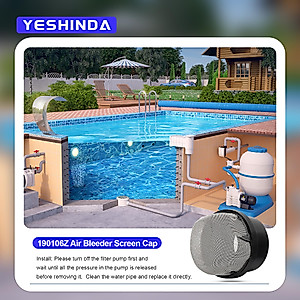 YESHINDA 190106Z Air Bleeder Screen Cap Fit for Pentair, Clear Plus,EasyClean D.E. and Quad D.E Filters