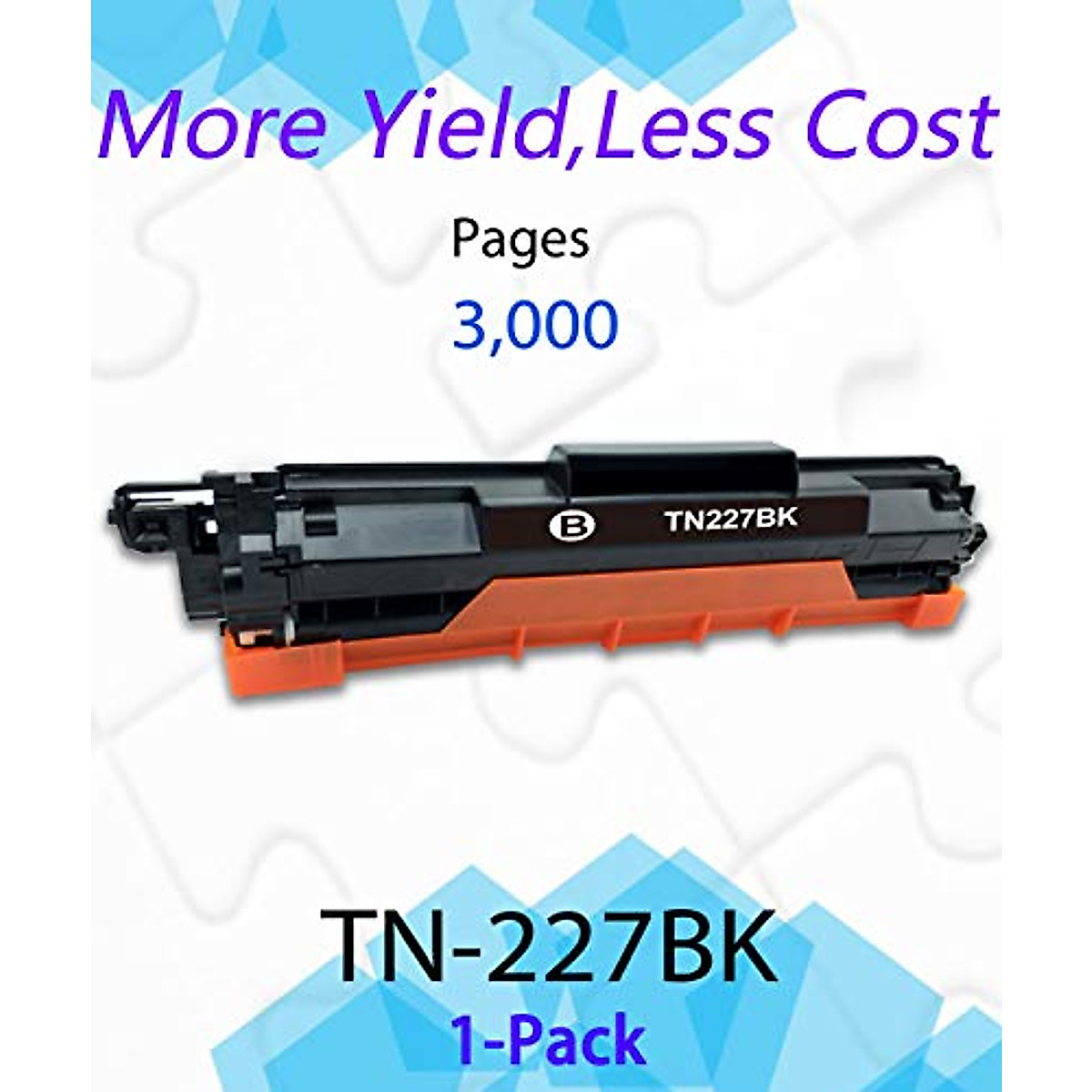 EASYPRINT (1-Pack, Black) Compatible TN-227 Toner Cartridge TN-227 Black Used for Brother HL-L3210CW L3230CDW L3710CDW L3270CDW DPC-L3550CDW MFC-L3710CW L3750CDW L3770CDW Printer
