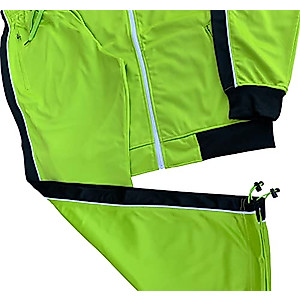 Royal Threads Canada 2-piece Tracksuit Series Three Jogging Outfit Featured Slim Fit Track pants & Sports Track Jacket Outfit Lime Green