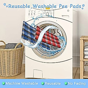 QUEARN Washable Pee Pads for Small Animal,Waterproof Reusable Puppy Potty Training Pads, Anti Slip Whelping Pads Super Absorbent Cage Liners for Ferrets, Hamsters, Rabbits & All Small Animals (SM)