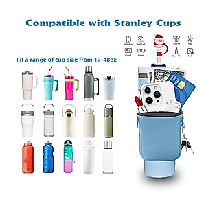Water Bottle Pouch for Stanley, Water Bottle Accessories, Stanley Fanny Pack, Stanley Tumbler Accessories, Stanley Cup Pouch, Gym Accessories for Women, Stanley 40oz Accessories - Glacial Ice