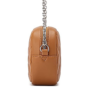 DAVID - JONES INTERNATIONAL. Designer Small Purses for Women, PU Leather Crossbody Cell Pone Wallet bags with Chain Strap,Yellow Evening Clutch Wristelet Purse