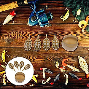 1 Set Inline Method Feeders Set Carp Fishing Tackle Fishing Accessories with 4 Sinkers Carp Fishing for Bait Holder Tool