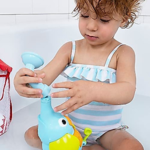 Yookidoo Baby Bath Elephant Sprayer Toy Set -EleFountain Sprinkler Water Show - Features 3 Spouts w/ Different Spray Patterns -Fun STEM Based Toy for Bath Time - Great for Boys & Girls Ages 18 Months+