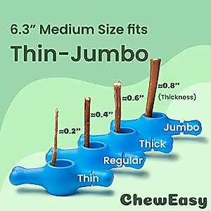 ChewEasy Interactive Bully Stick Holder for Dogs, Prevent Chocking Safety Device, Long Enough Screw to Lock, Seesaw Shape(Medium)