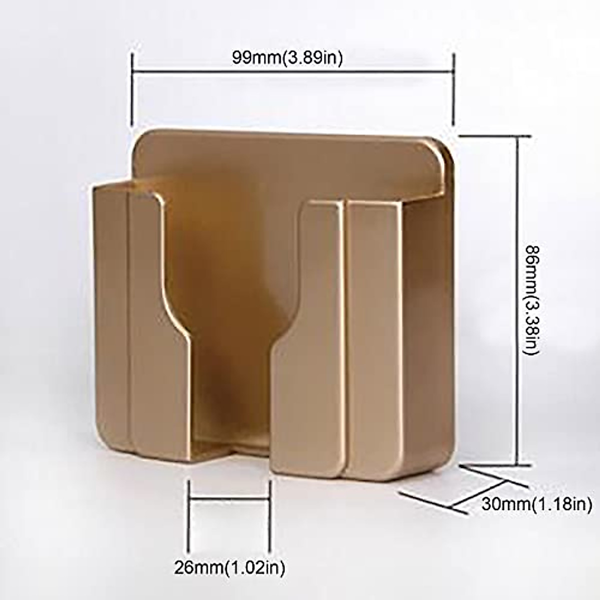 Wall Mounted Storage BoxABSMulti FunctionalBedroomWall Mounted Cell Phone Charging Placement Rack Hotel Bedside Wall Fixed Sticky Wall Mounted Non Perforated Brake Pad Wear Front (White, One Size)