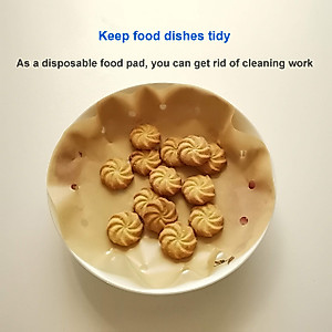 200 PCs 7.5 Inches Unbleached Parchment Paper Round for Air Fryer Liners, Steamer, Bread, Cake Pan, Cookie