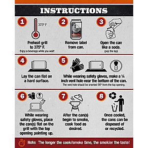 Dr. K's Tenn Cans 6 Pack, Apple & Pecan - Convenient, No Mess Smoke Tube Upgrade | Premium Apple & Pecan Pellets in an Easy to Use Can | Championship Flavor & Smoke Every Time| Up to 1hr Smoke Per Can