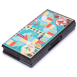 Yellow Mountain Imports Ludo Magnetic Folding Travel Large Board Game Set - 8 Inches - Portable Classic Strategy Game Set