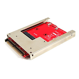 Ableconn IIDE-MSAT mSATA SSD to 2.5-Inch IDE Adapter Converter with Aluminum Frame Bracket - Latch and Retain mSATA SSD as 9.5mm 2.5" IDE SSD Drive
