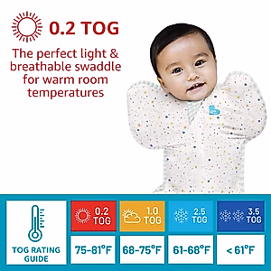 Love to Dream Swaddle UP Self-Soothing Sleep Sack 8-13 lbs., Lightweight Spring Swaddle for Dramatically Better Sleep, Snug Fit Calms Startle Reflex, 0.2TOG, Olive, Small