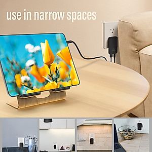 65W GaN USB C Charger,2 Port Flat USB Wall Charger,flodable Plug for Travel, with PD3.0&PPS for MacBook,Laptops,Tablets,for iPhone,iPad Pro,S22,XPS