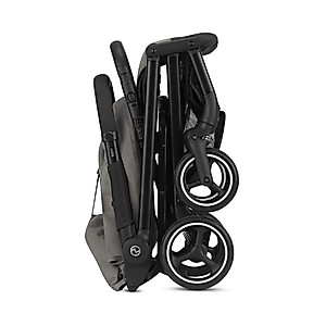 CYBEX Beezy Stroller, Lightweight Baby Stroller, Compact Fold, Compatible with All CYBEX Infant Seats, Stands for Storage, Easy to Carry, Multiple Recline Positions, Travel Stroller, Soho Grey