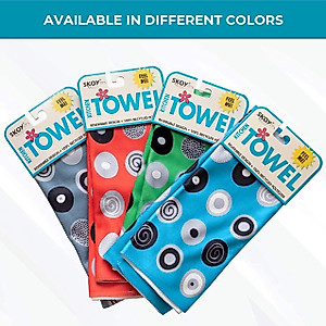 Skoy Kitchen Towel, Pack of 3 Recycled Polyester Towel for Dishes, Glassware, Cookware and Hands, Reversible Design, Absorbent Kitchen Towel, 18” x 24”, Gray